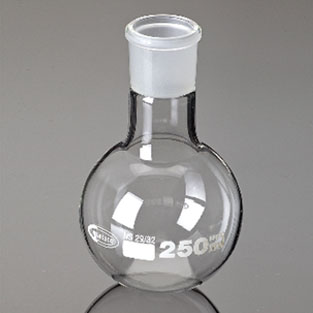 Matraces: Matraz esférico fondo redondo borosilicato 50 ml.