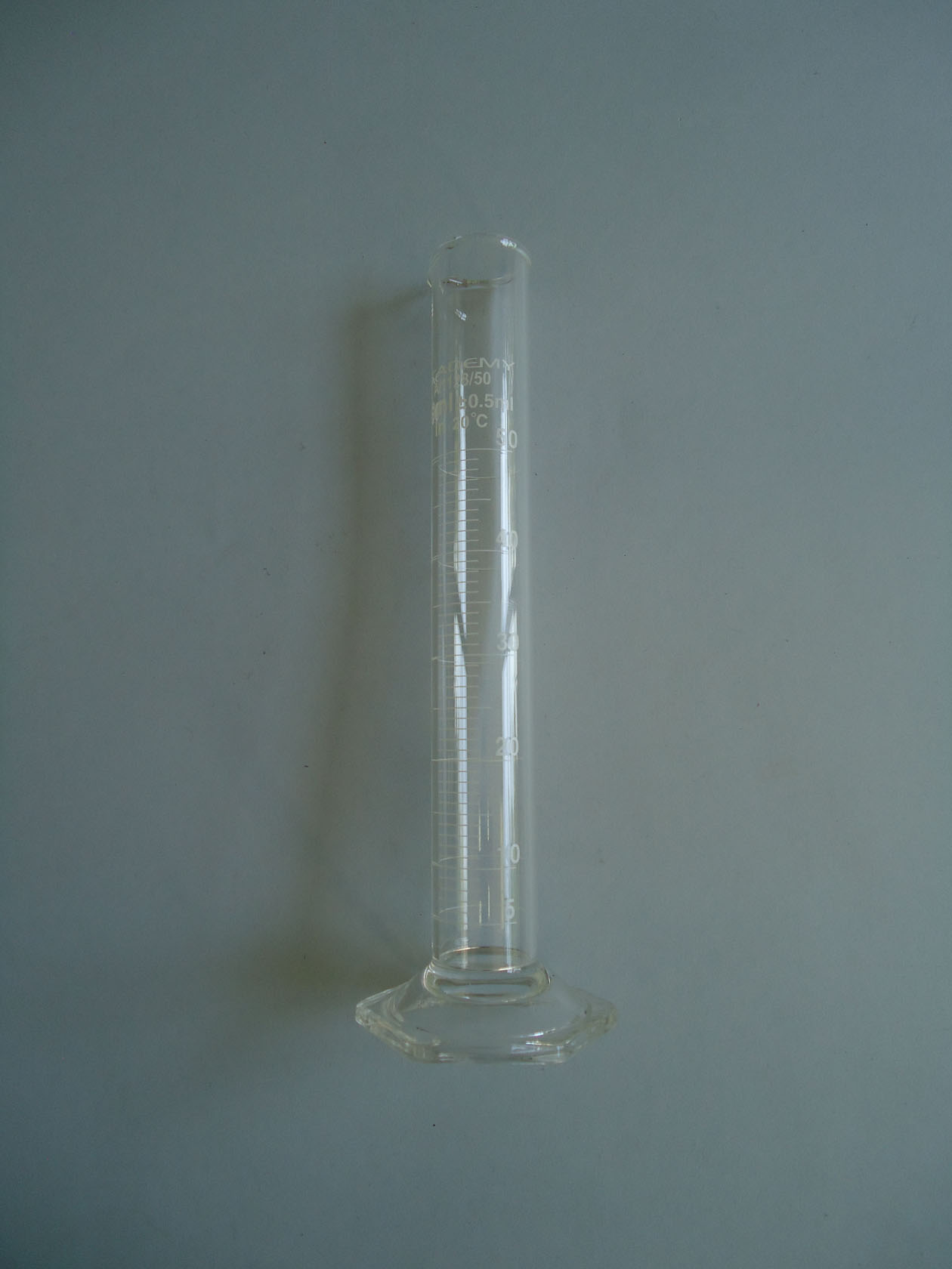 Probetas: Probeta vidrio graduada 50 ml.