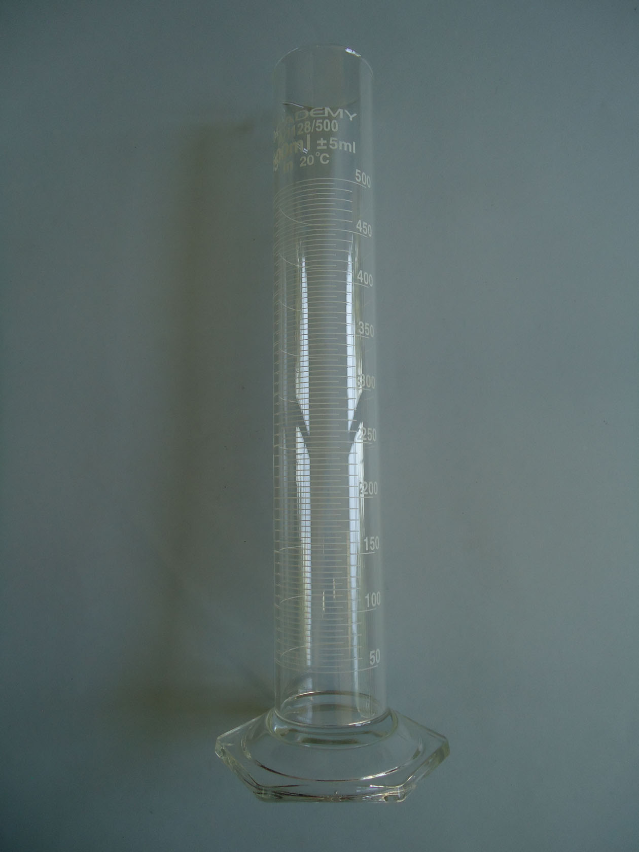 Probetas: Probeta vidrio graduada 500 ml.